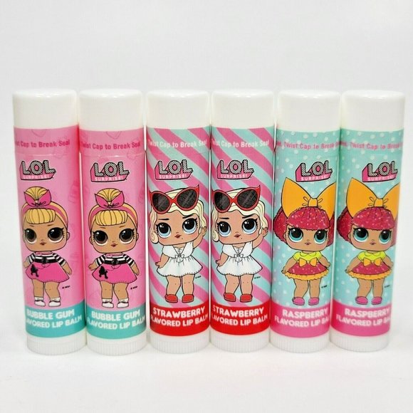 Taste Beauty | Makeup | Lol Surprise Lip Balm Lot Of 6 Bubble Gum ...